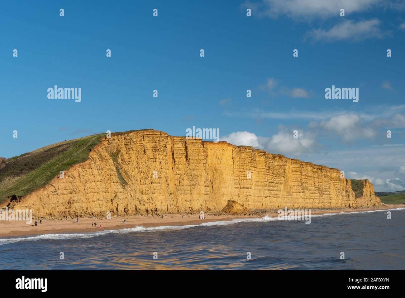 Landscape photo of the East Cliff at West Bay in Dorset Stock Photo - Alamy