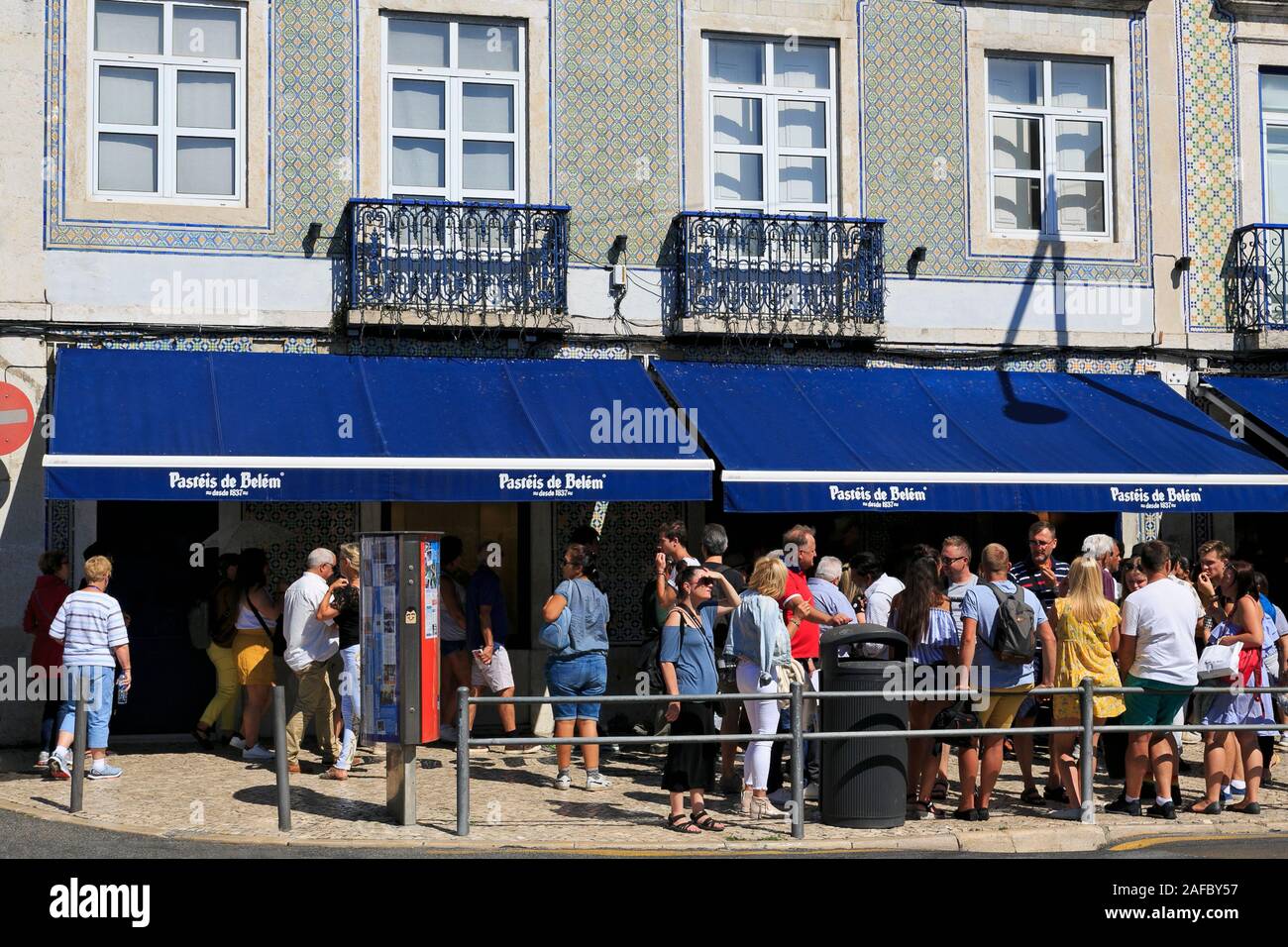 Pasteis de Belem bakery, Belem District, Lisbon, Portugal Stock Photo ...