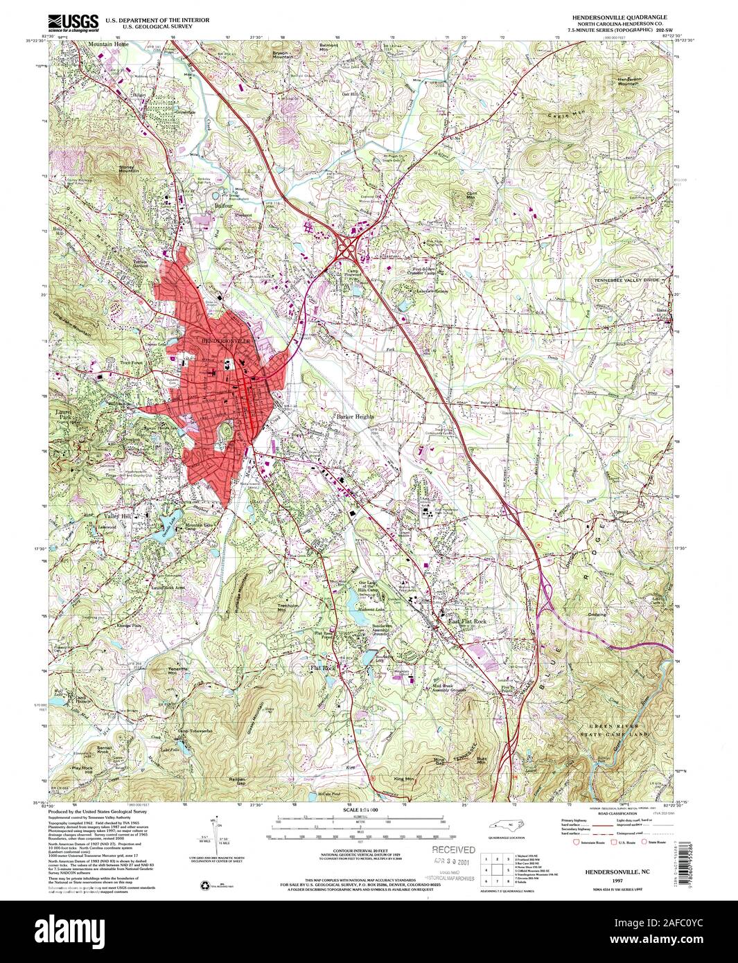 Map of hendersonville hi-res stock photography and images - Alamy