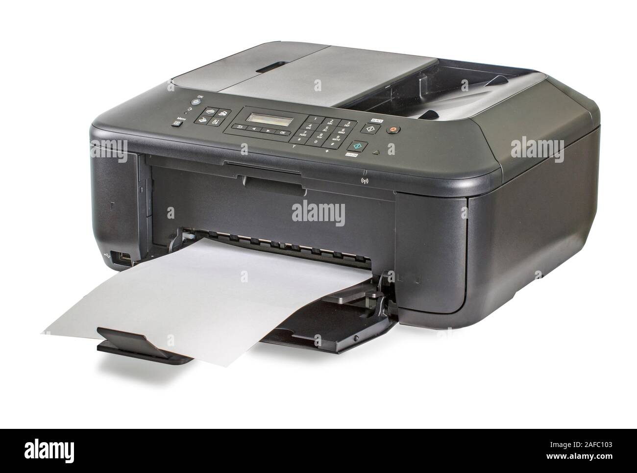 Printer isolated on white background Stock Photo - Alamy