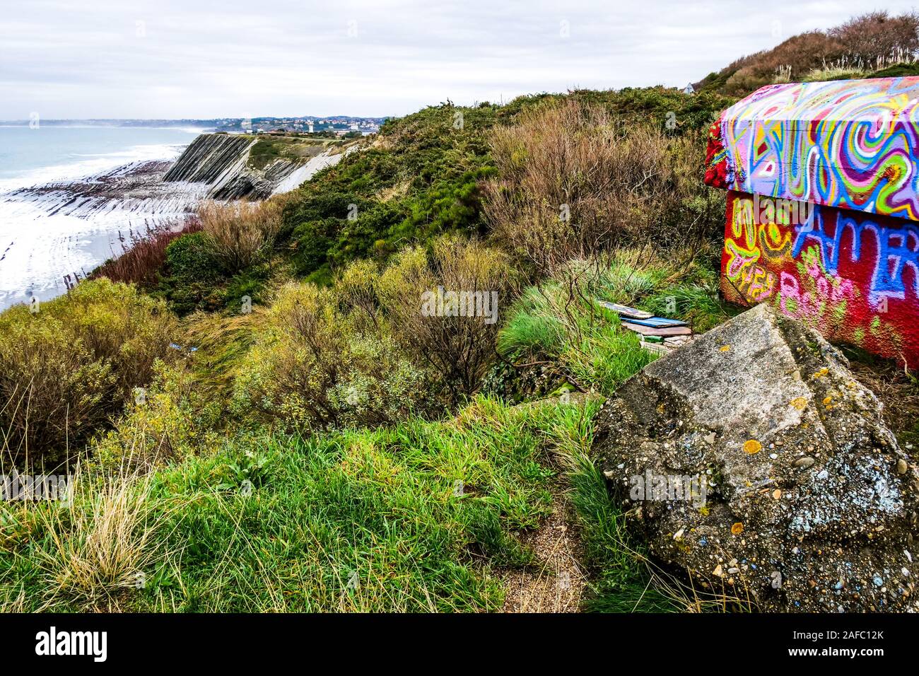 Blockhaus de la Corniche, Coast Bunker, Urugne, Pyrénées-Atlantiques ...