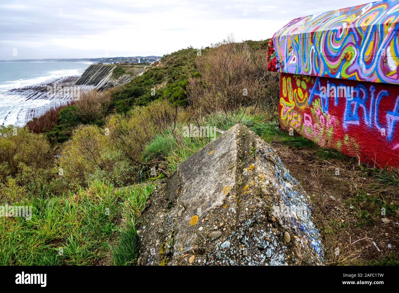 Blockhaus de la Corniche, Coast Bunker, Urugne, Pyrénées-Atlantiques ...