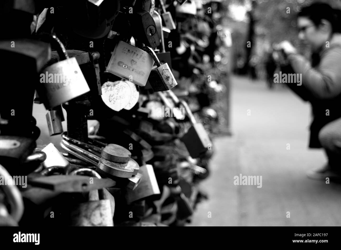 Love lock hung on bridge in Riga to represent love and relationship ...