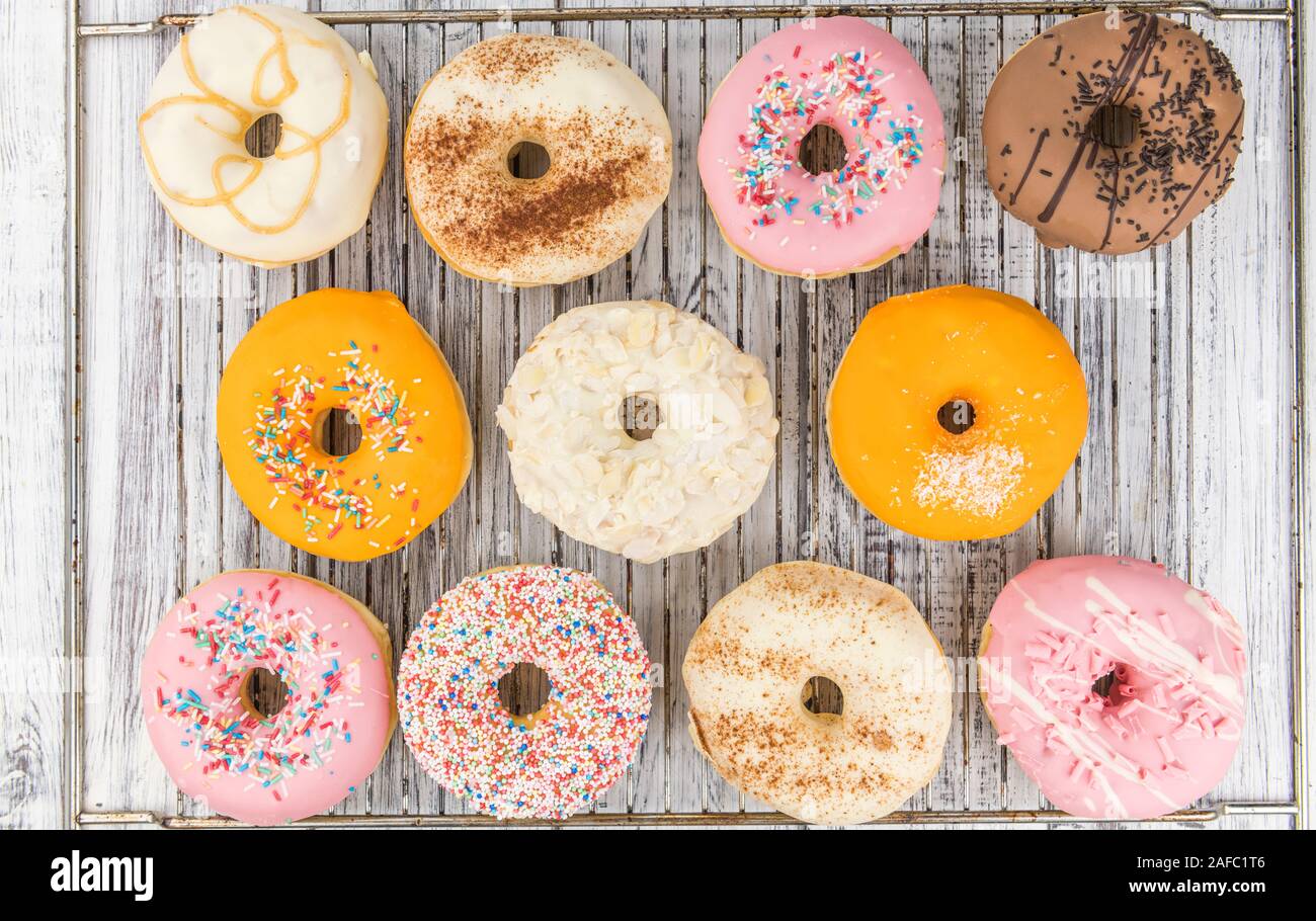Fresh made donuts view hi-res stock photography and images - Alamy