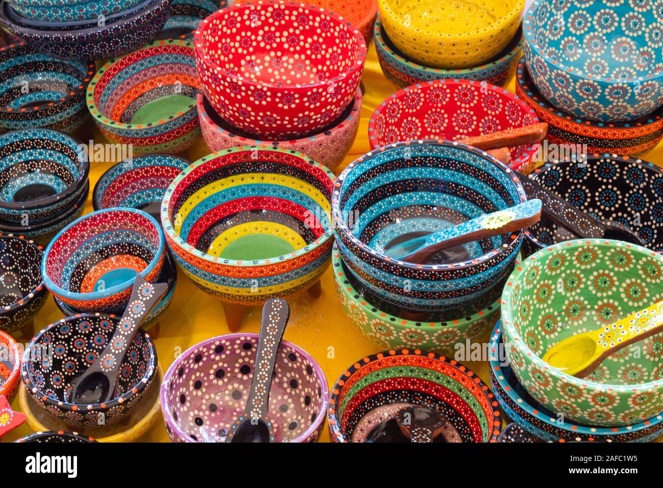 Sinaloa, Mexico - December 12 2019: Sale of Mexican handicrafts in ...