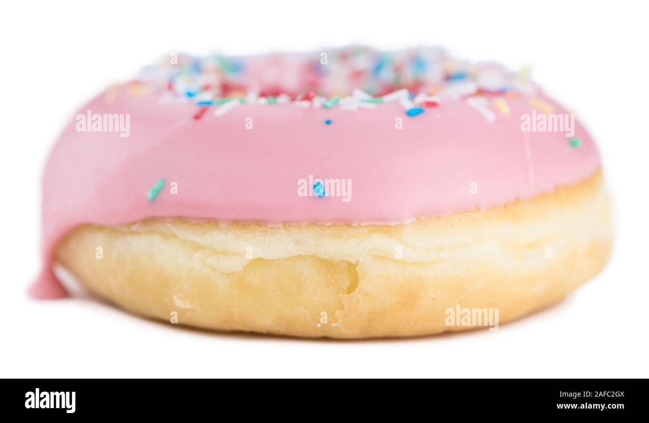 Donuts isolated on white background with a soft shadow (close-up shot ...