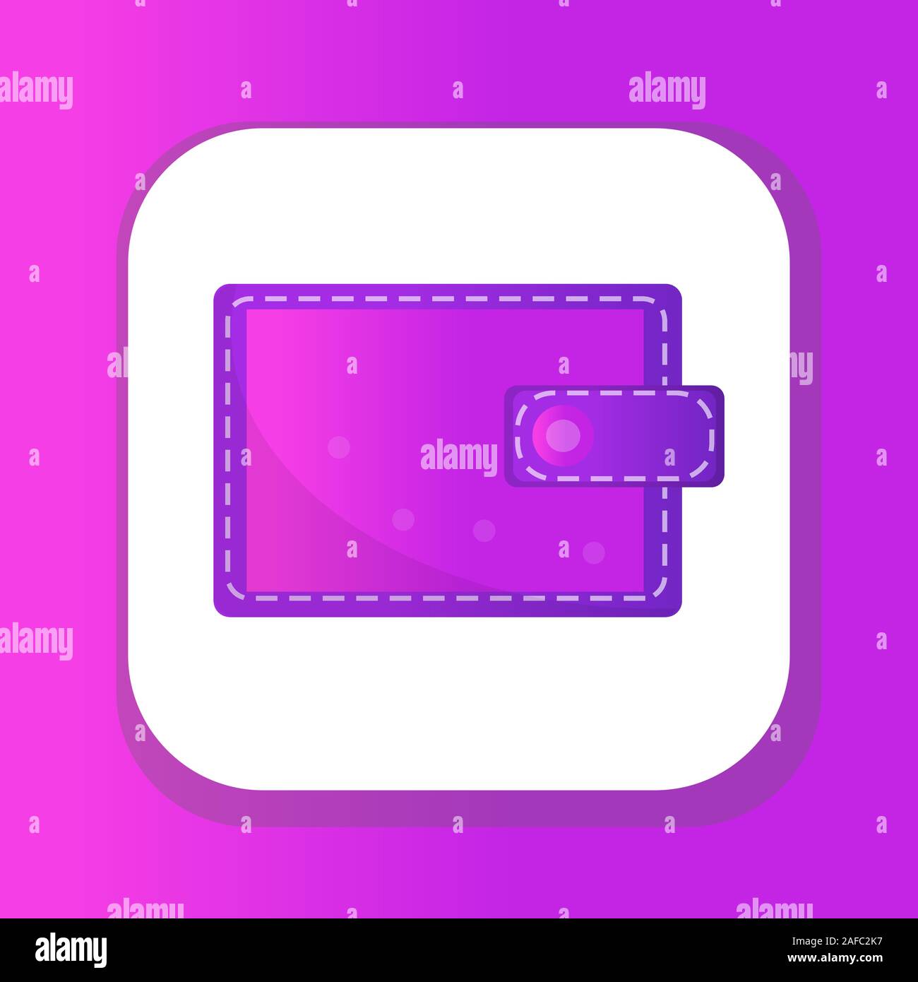 wallet icon, flat design. Closed wallet isolated on white background ...