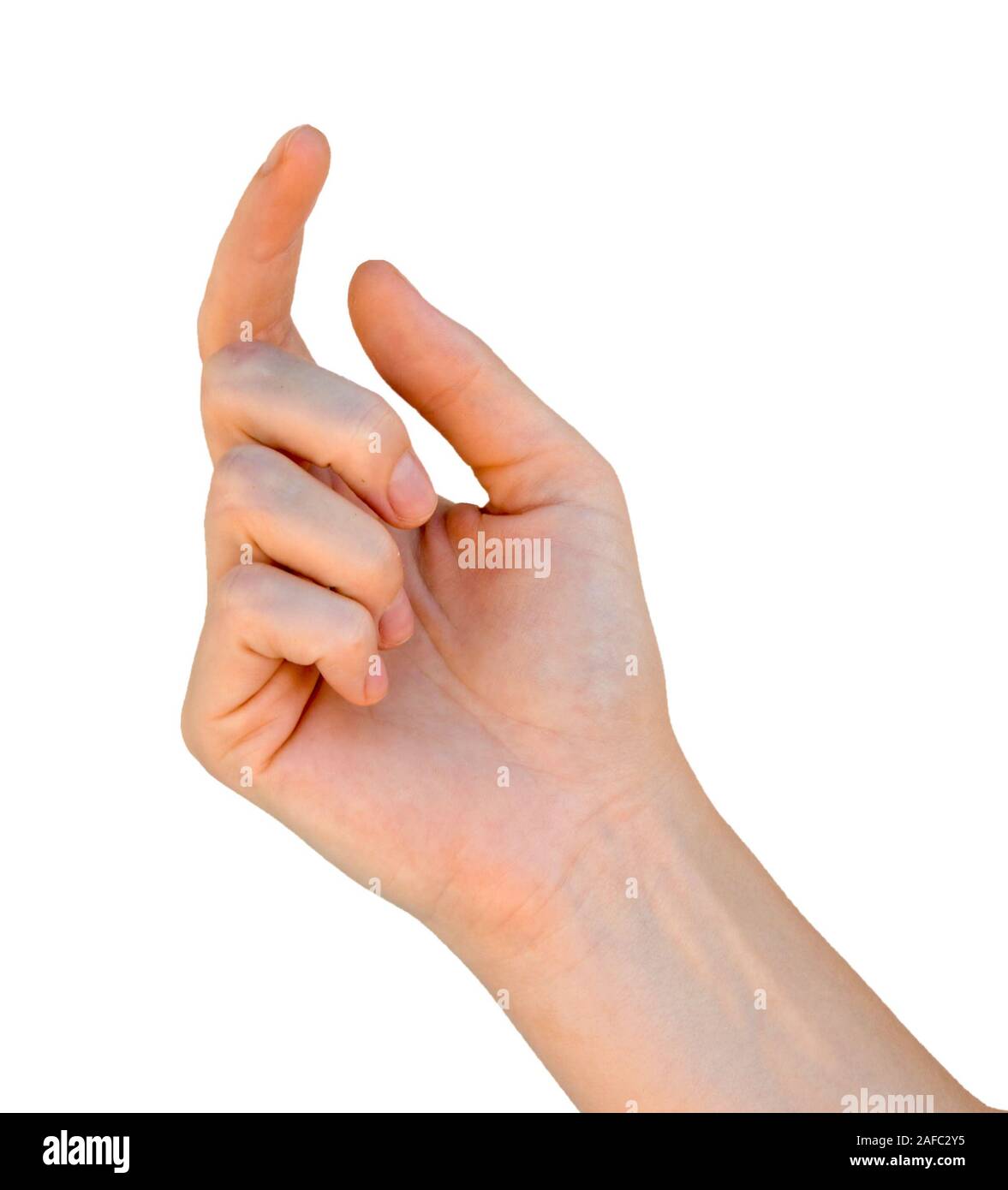 Woman hands on white background Stock Photo - Alamy