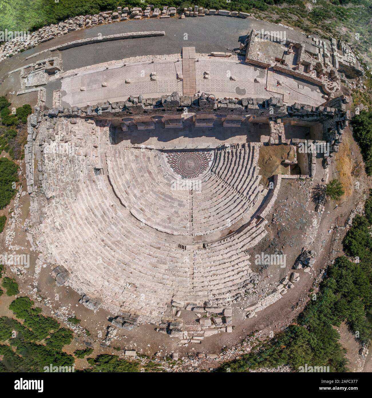Odeon, Medusa mosaic, Kibyra ancient city in Golhisar, Burdur, Turkey ...