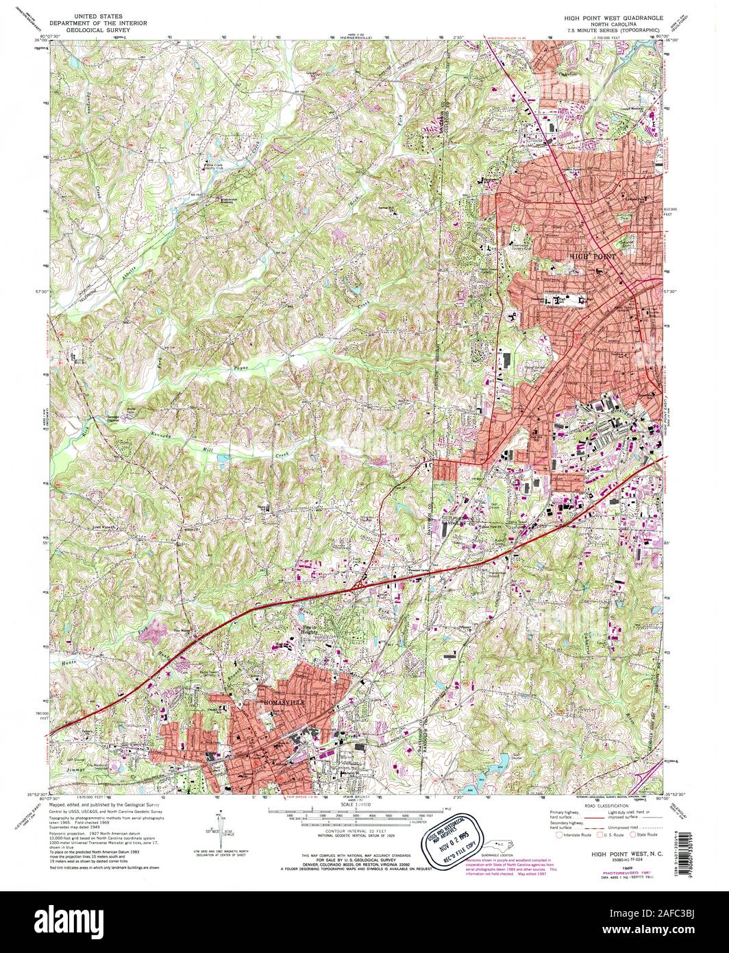 High point north carolina map hi-res stock photography and images - Alamy
