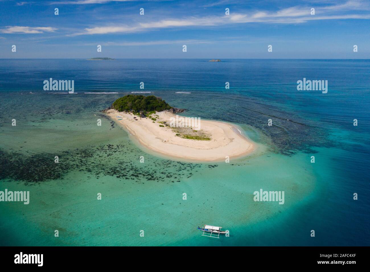 Aerial view of South Cay Private Island,Coron,Philippines Stock Photo ...