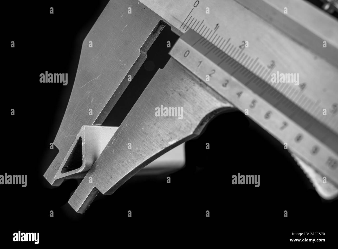 Caliper measurement in the workshop. Checking dimensions of made items ...