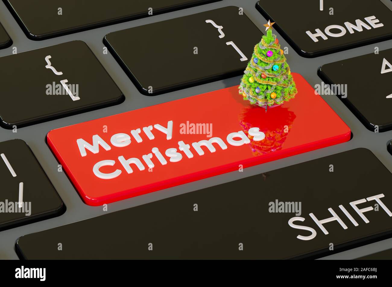 Computer keyboard christmas tree key hi-res stock photography and ...