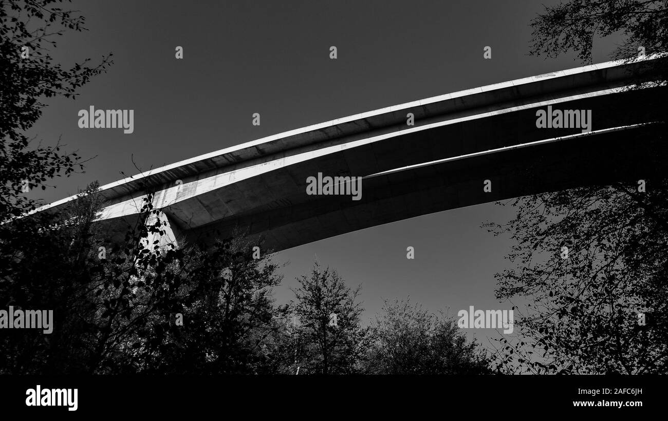 Path under bridge Black and White Stock Photos & Images - Alamy