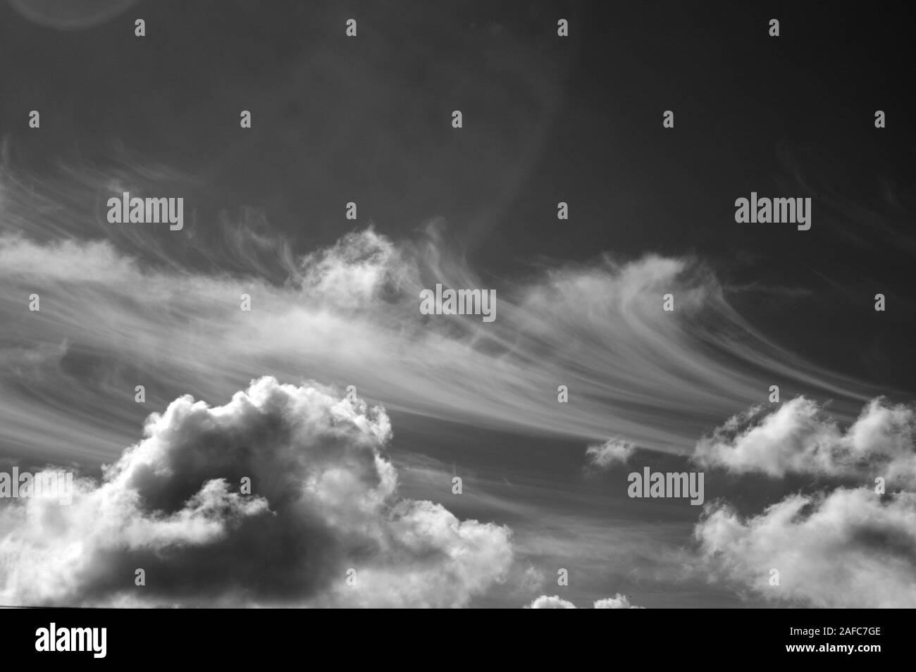 Cloud cloudy sunny Black and White Stock Photos & Images - Alamy