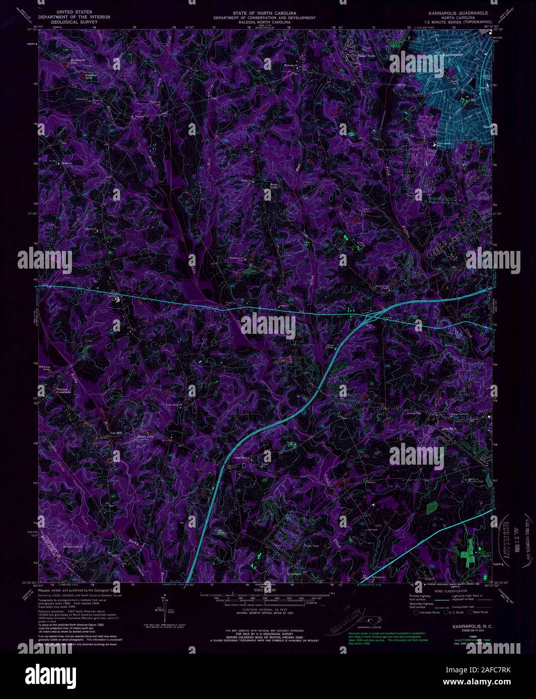 Kannapolis map hi-res stock photography and images - Alamy