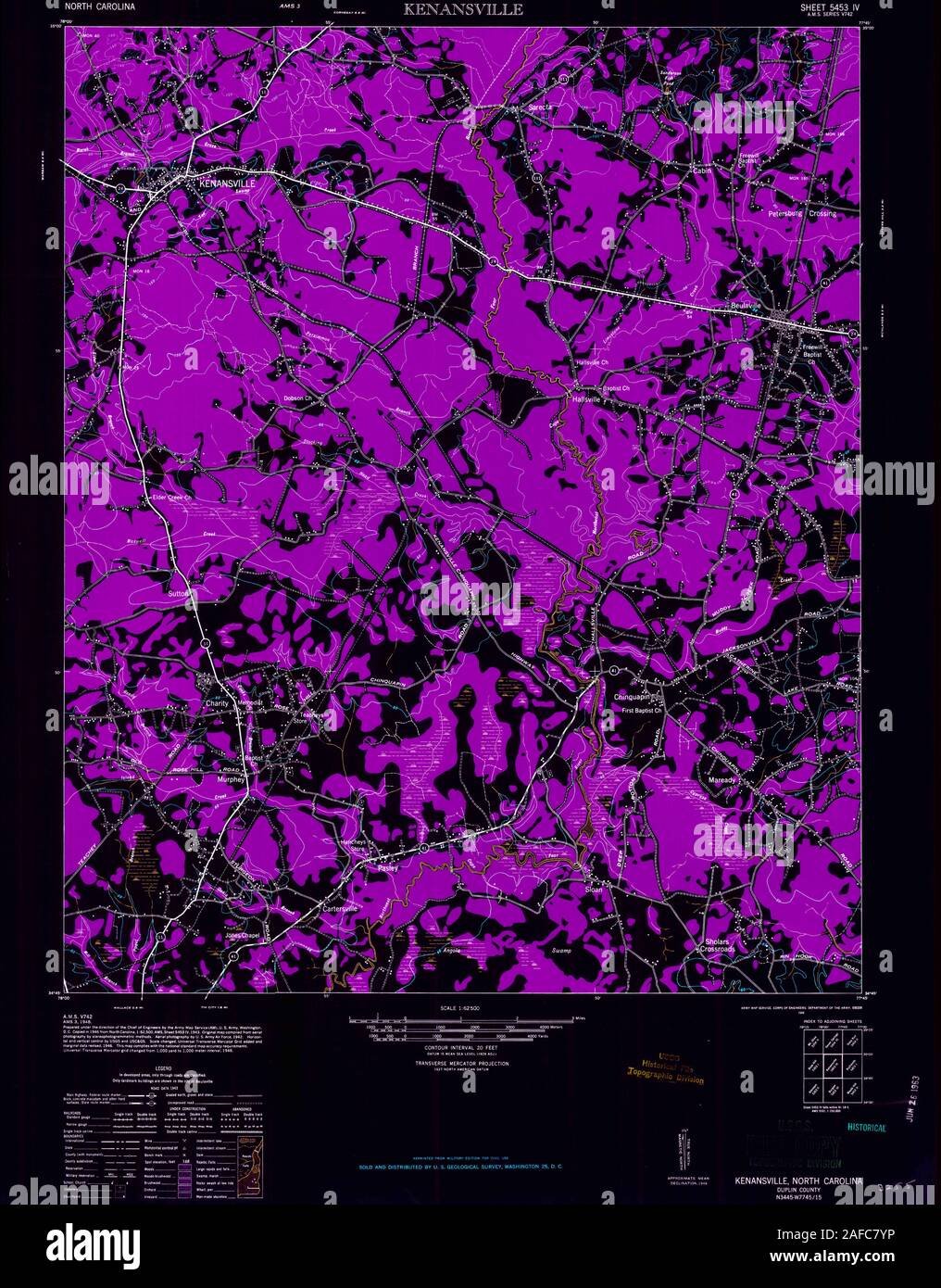 Map of kenansville hi-res stock photography and images - Alamy