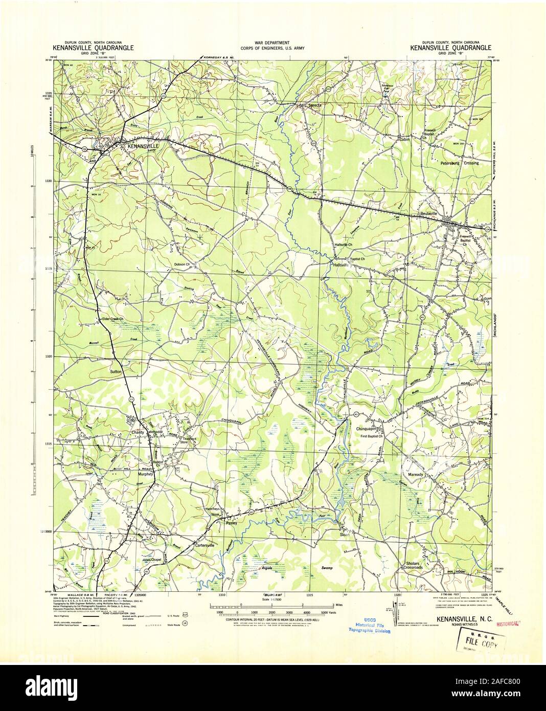Map of kenansville hi-res stock photography and images - Alamy