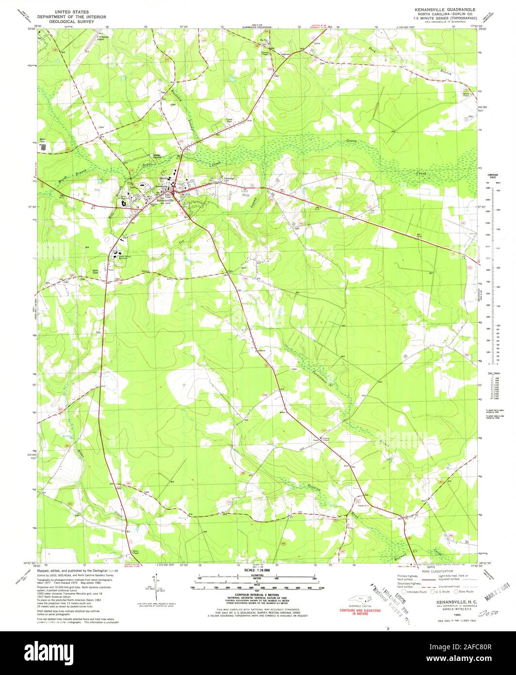 Map of kenansville Cut Out Stock Images & Pictures - Alamy