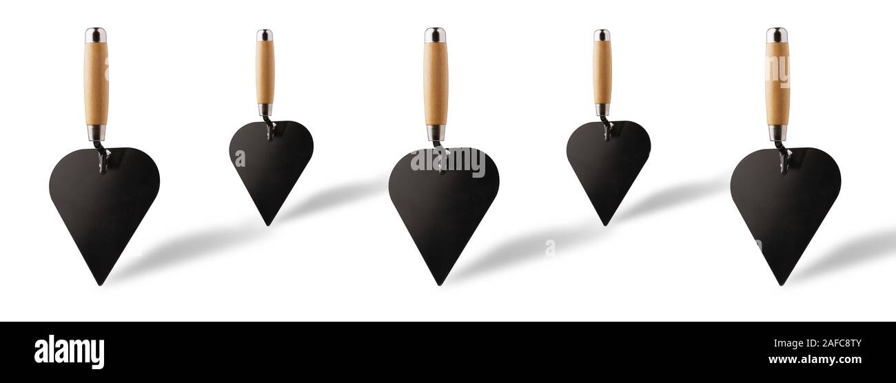 construction spatulas isolated on white background Stock Photo - Alamy
