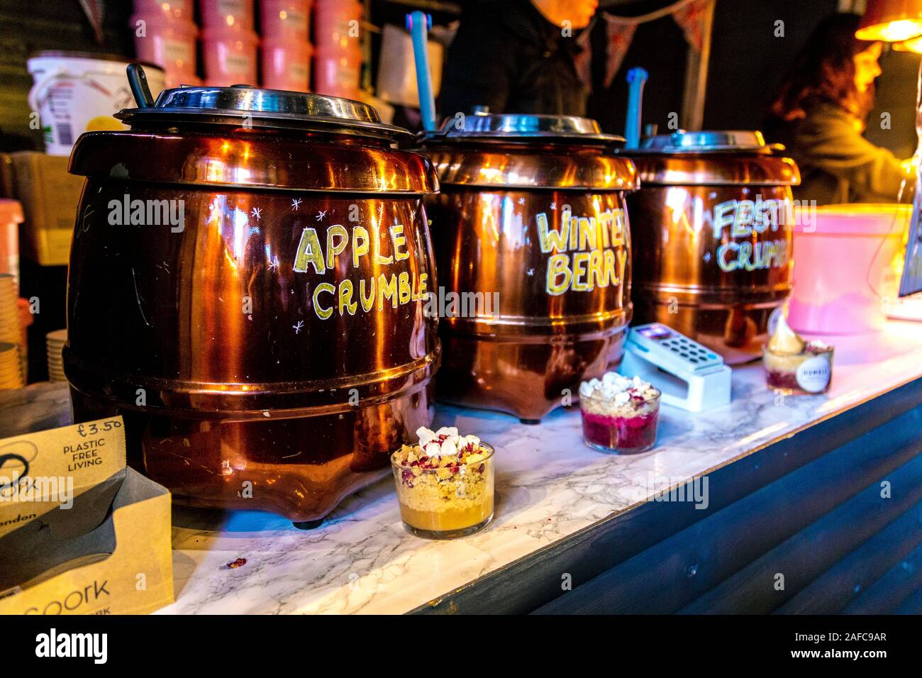 Selection of festive crumbles in a cup by Humble Crumble, Southbank ...