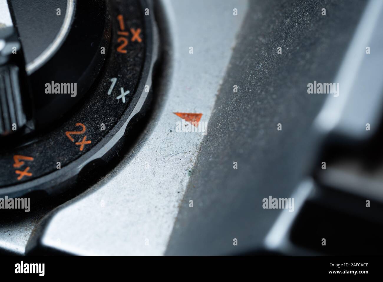 old vintage camera text and numbers dial Stock Photo - Alamy