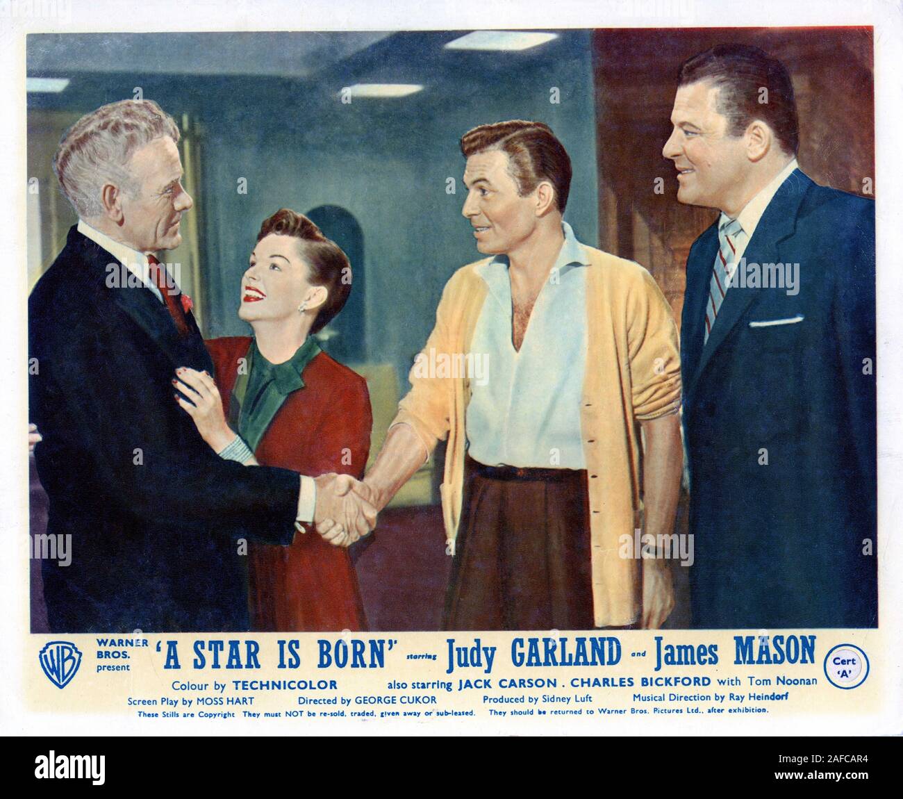 CHARLES BICKFORD JUDY GARLAND JAMES MASON and JACK CARSON in A STAR IS ...