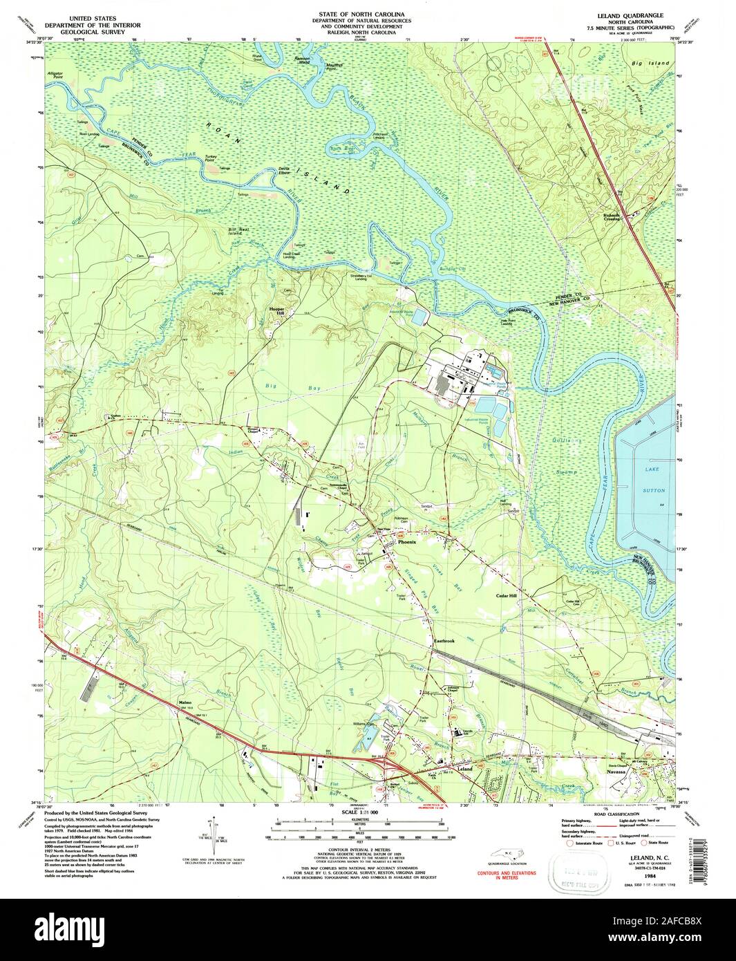 Map of leland hi-res stock photography and images - Alamy