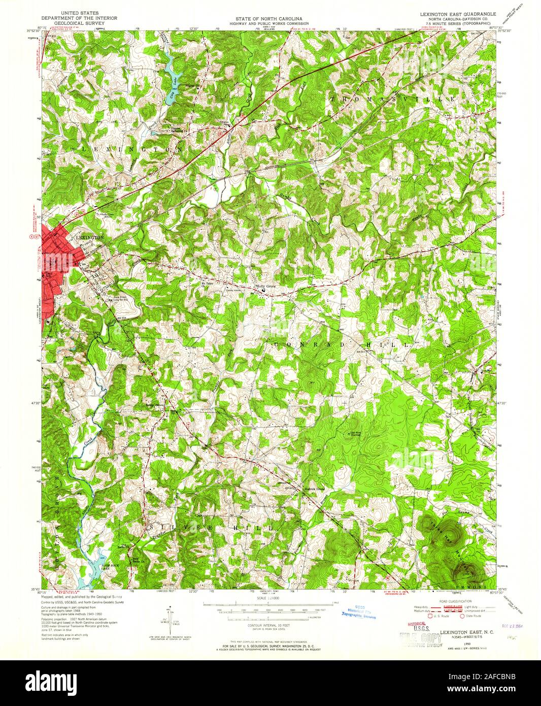 Lexington north carolina map hi-res stock photography and images - Alamy