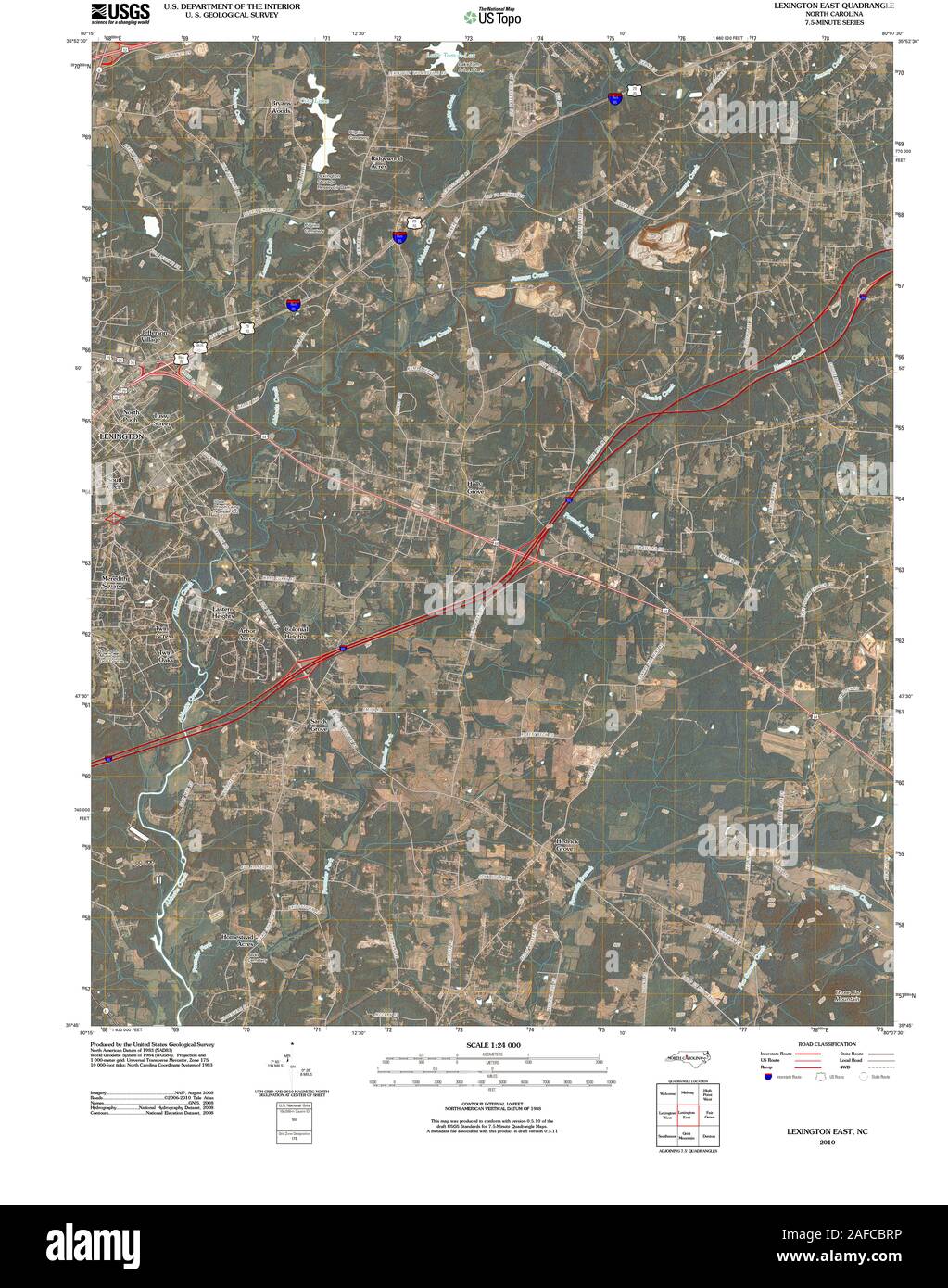 Lexington north carolina map Cut Out Stock Images & Pictures - Alamy