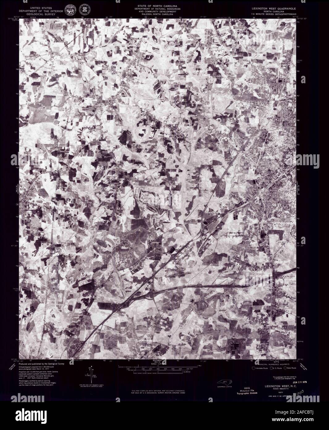 Lexington north carolina map hi-res stock photography and images - Alamy