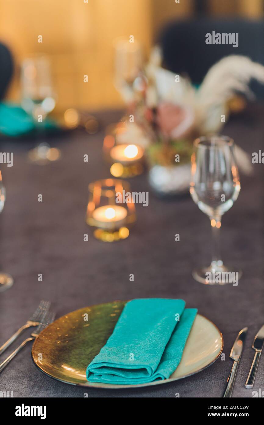 beautifully served table in a restaurant Luxury holiday place Stock ...
