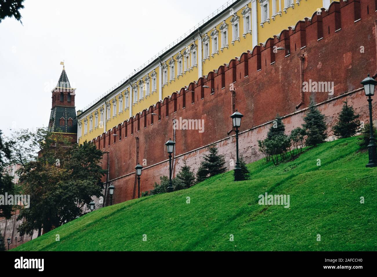 Kremlin red wall and tower Stock Photo - Alamy