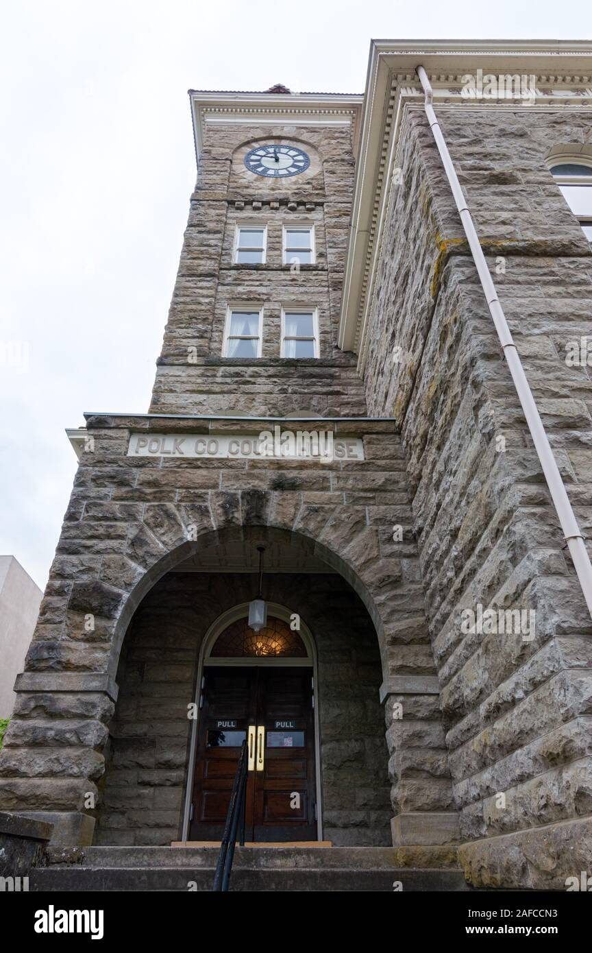 DALLAS, OREGON - MAY 11, 2015: The Entrance to the Polk County ...