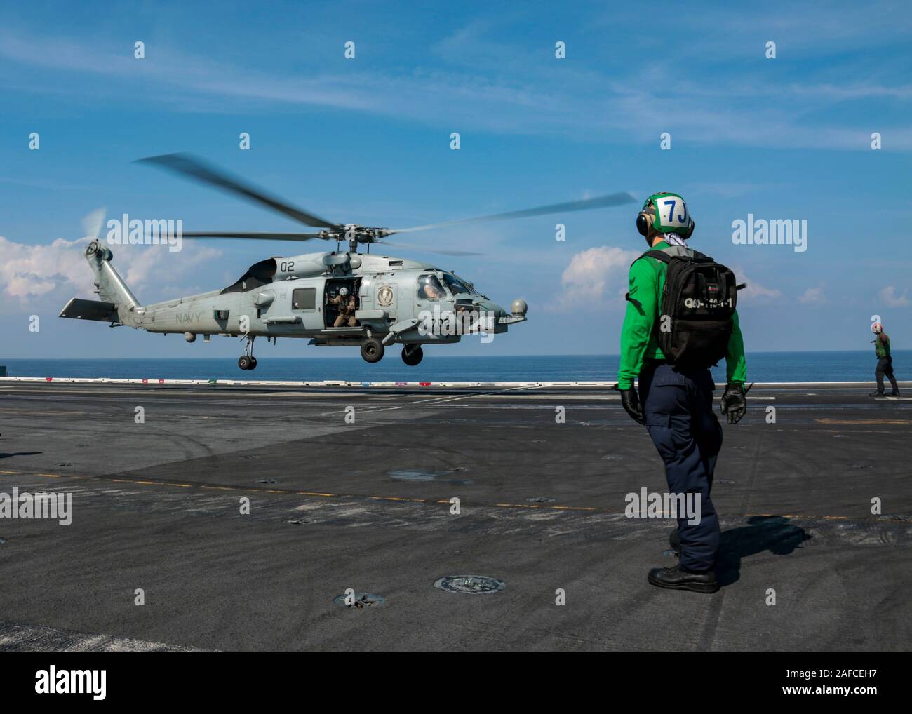 191213-N-MM912-1122 ARABIAN SEA (Dec. 13, 2019) An MH-60R Sea Hawk ...