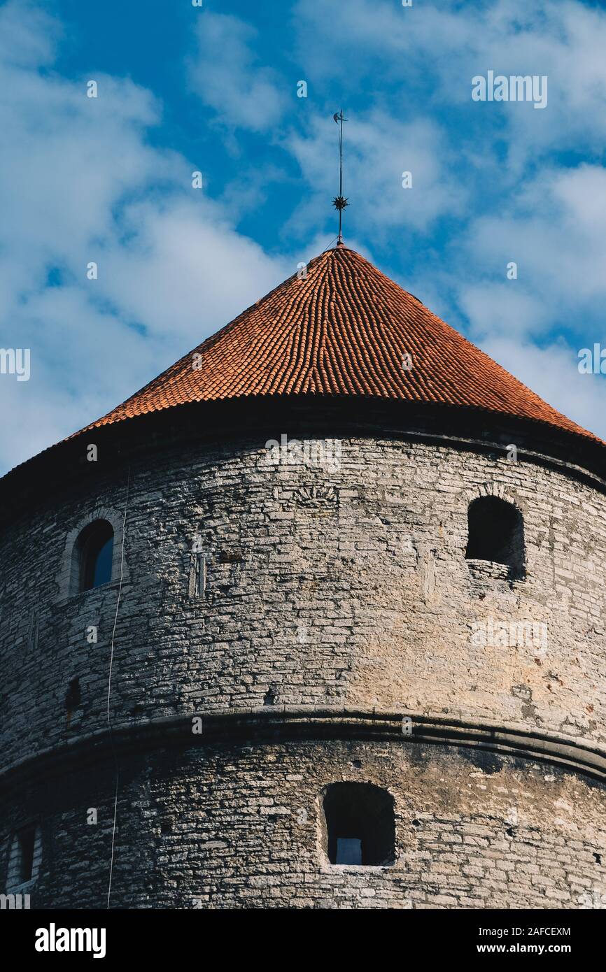 Medieval round tower in Tallin Stock Photo - Alamy