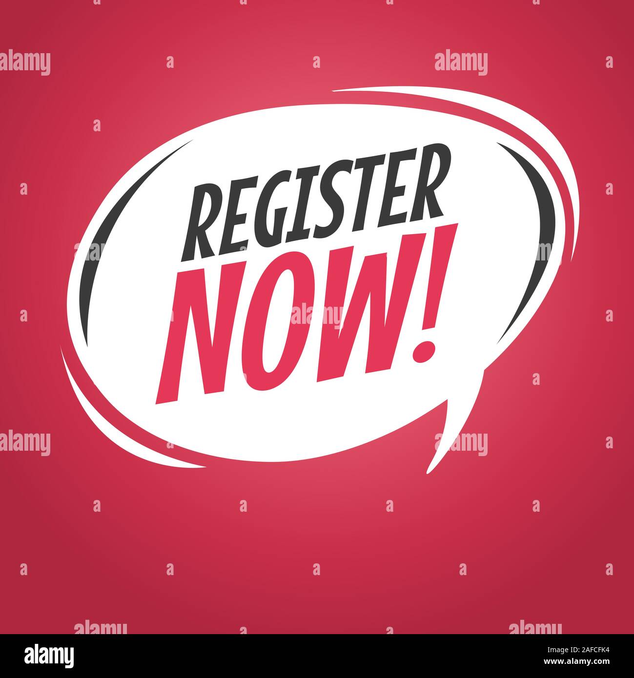 Register Now cartoon speech bubble Stock Vector Image & Art - Alamy