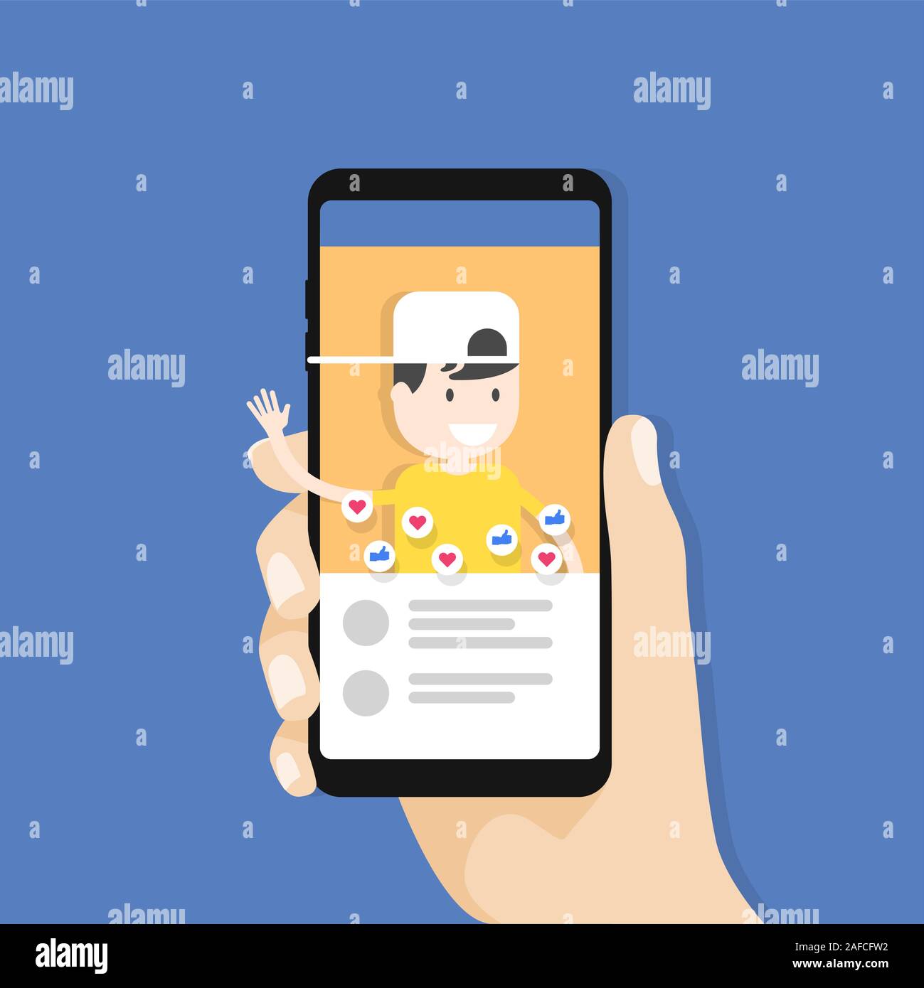 Social media multimedia hand Stock Vector Images - Alamy