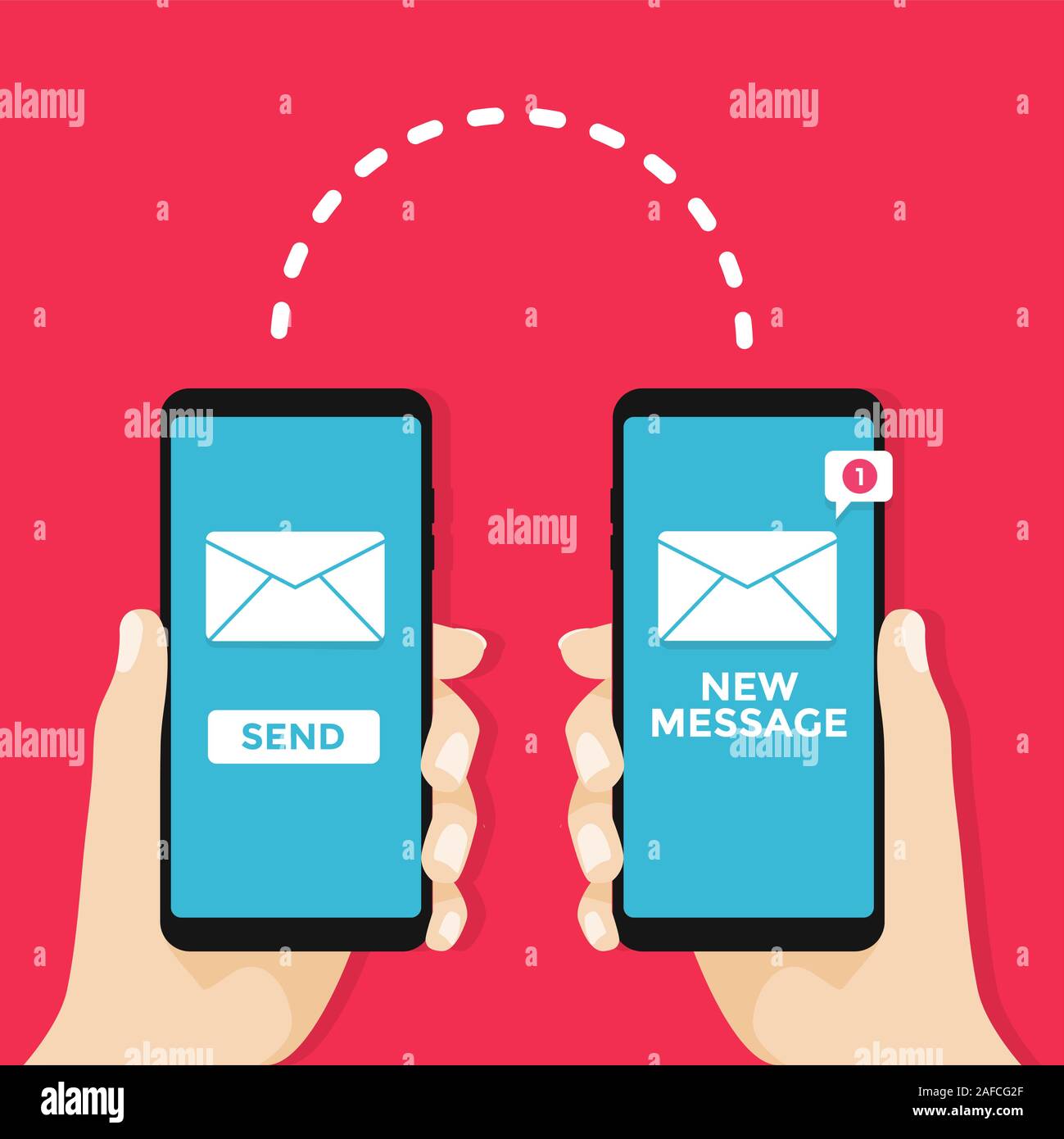 Cellphone envelope icon Stock Vector Images - Alamy