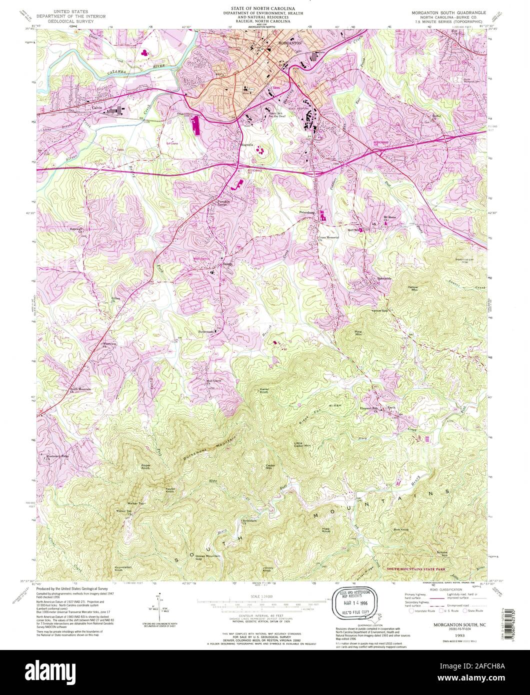 Map Of Morganton High Resolution Stock Photography and Images - Alamy