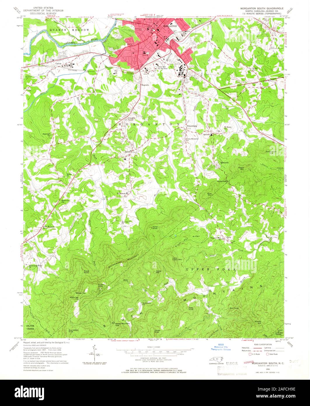 Map Of Morganton High Resolution Stock Photography and Images - Alamy