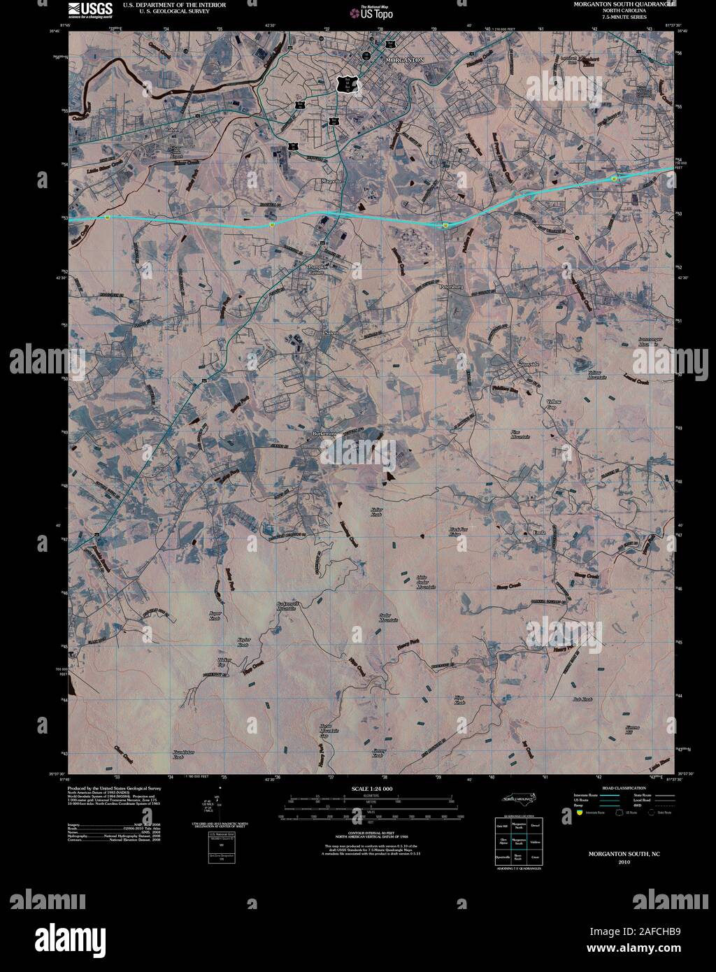 Map of morganton hi-res stock photography and images - Alamy