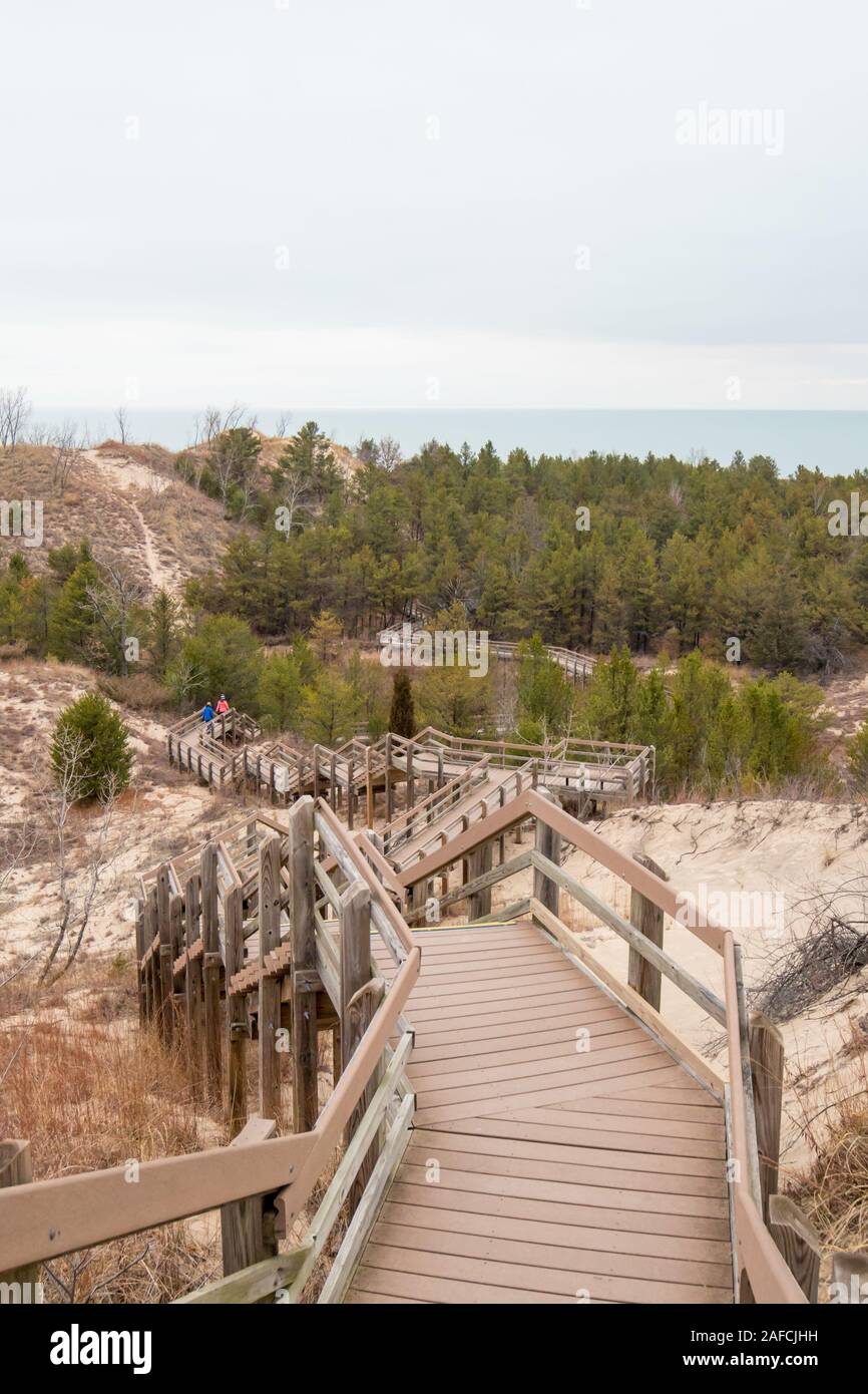 Indiana Dunes state and national park in the fall Stock Photo - Alamy