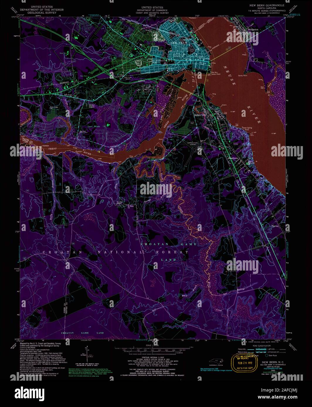 New bern map hi-res stock photography and images - Alamy