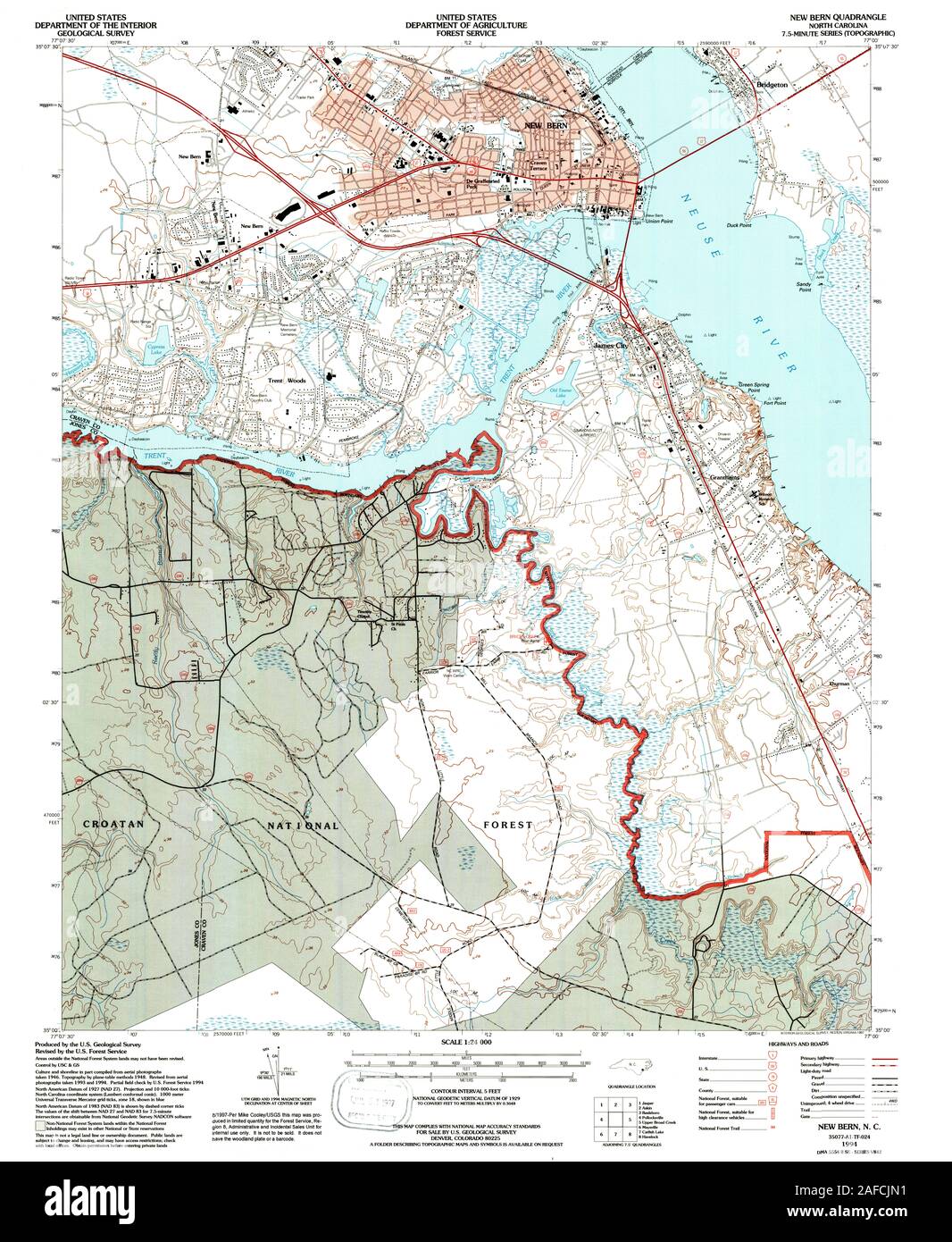 New bern map Cut Out Stock Images & Pictures - Alamy