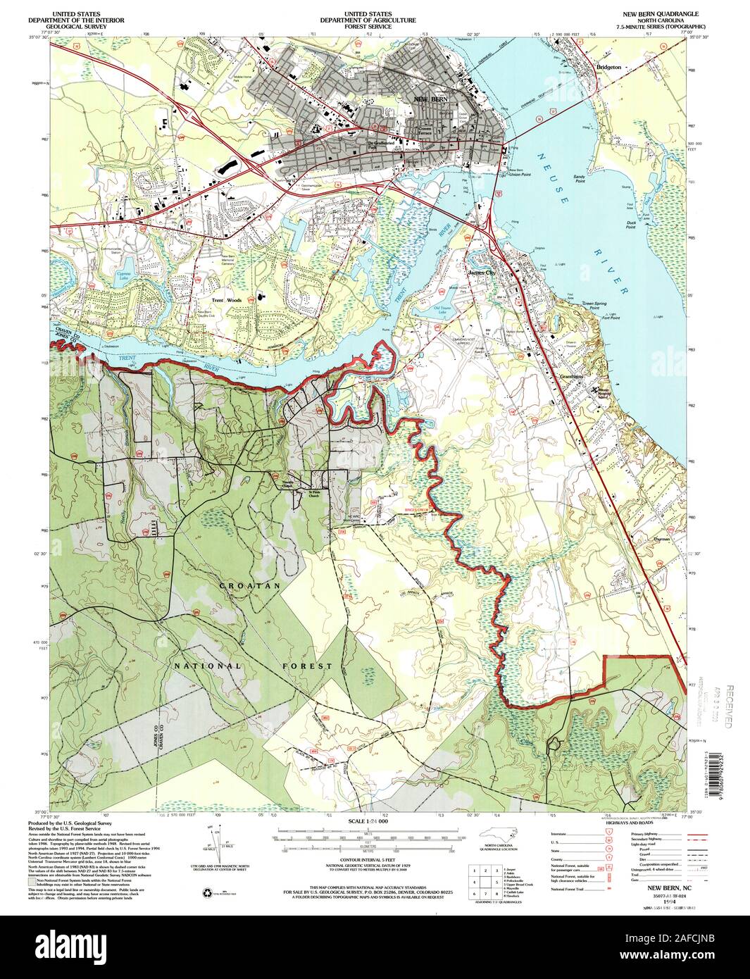 New bern map hi-res stock photography and images - Alamy