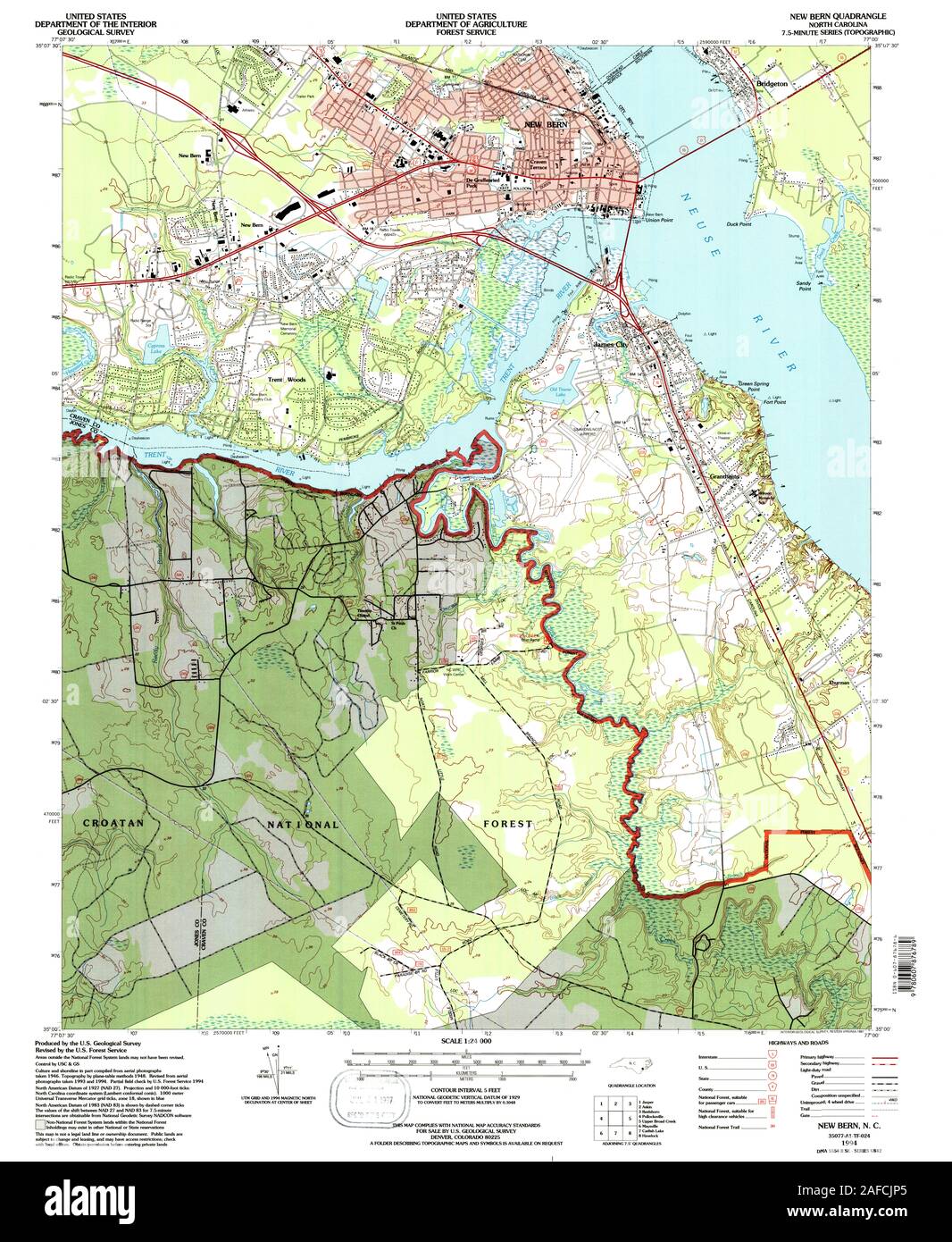 New bern map Cut Out Stock Images & Pictures - Alamy