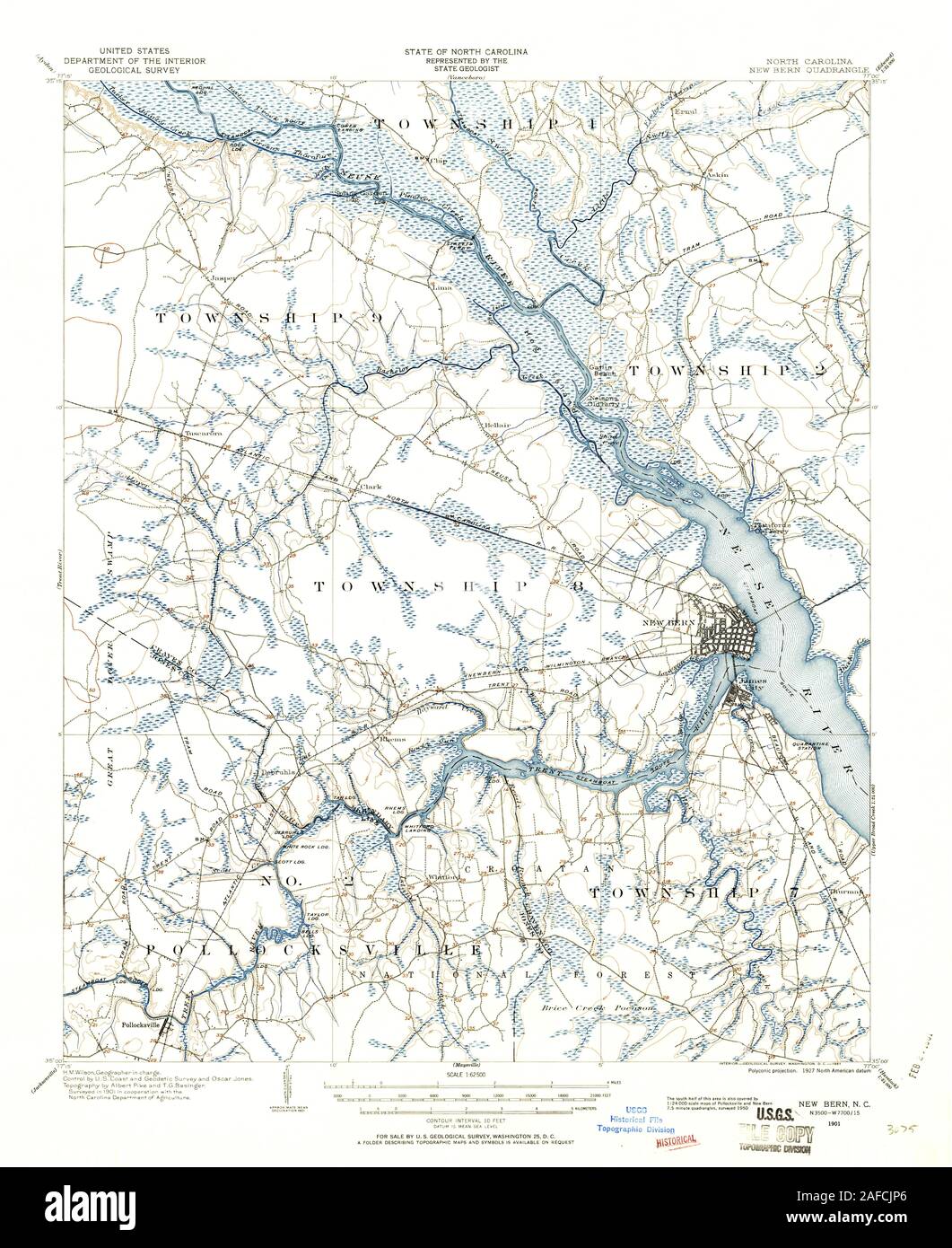 New bern map Cut Out Stock Images & Pictures - Alamy