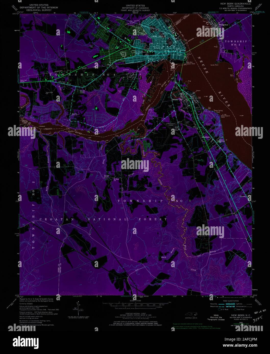 New bern map hi-res stock photography and images - Alamy