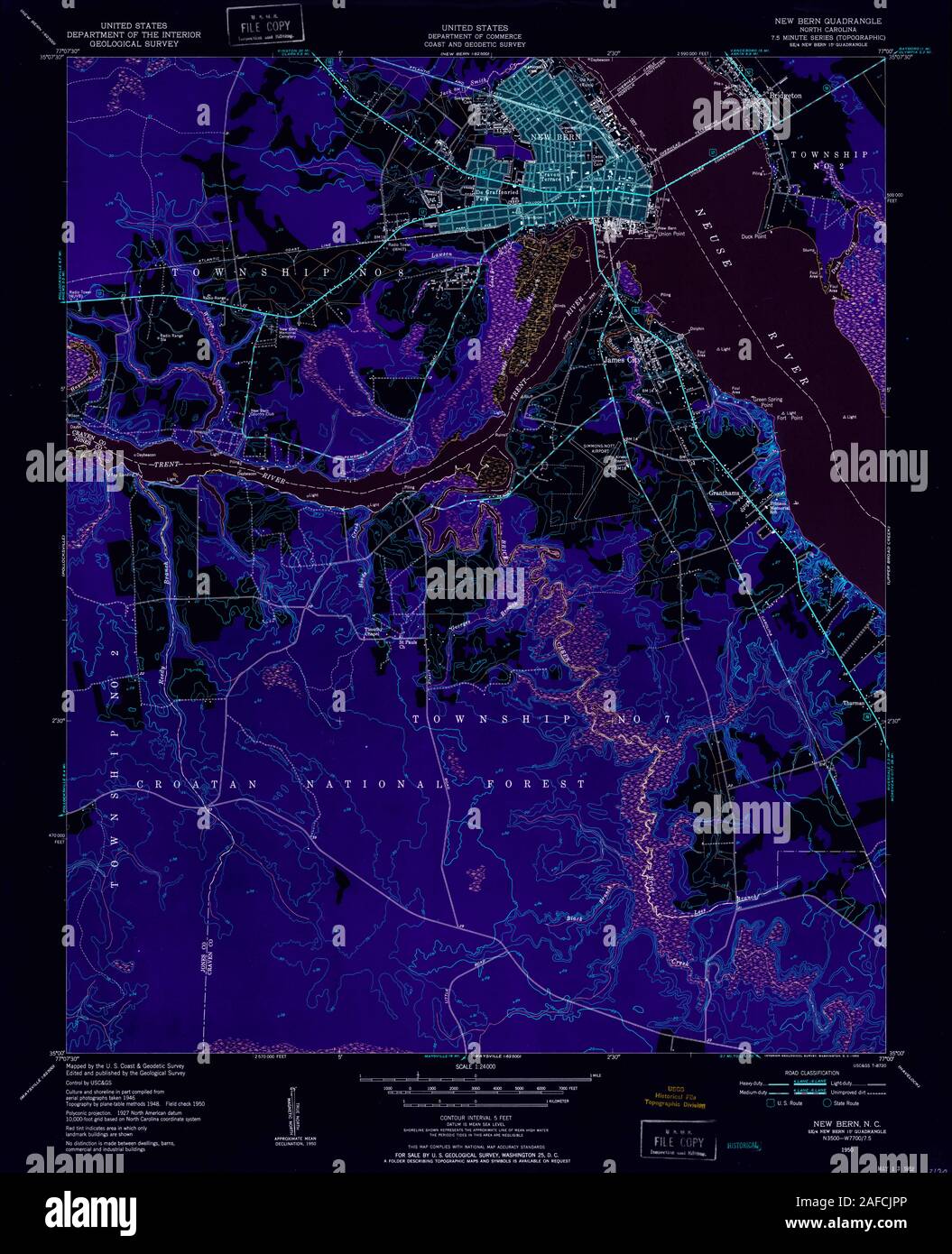 New bern map hi-res stock photography and images - Alamy